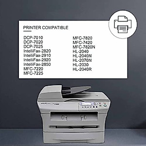 DRAWN TN-350 Toner Cartridge Compatible TN350 Toner Replacement for Brother DCP-7010 7020 7025 MFC-7220 7225 7820 7420 7820N HL-2040 2040N 2070N 2030 2040R Printer, 1-Pack Black