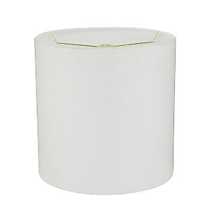 Aspen Creative 31227 Transitional Drum (Cylinder) Shaped Spider Construction Lamp Shade in White, 8" wide (8" x 8" x 8")