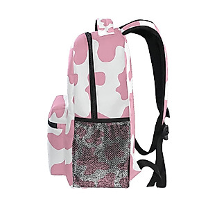 Bookbags Laptop Backpack for High School Adult Men Pink Cow Print Camo Camoflage Travel College Teens Student Casual Shoulder Daypack