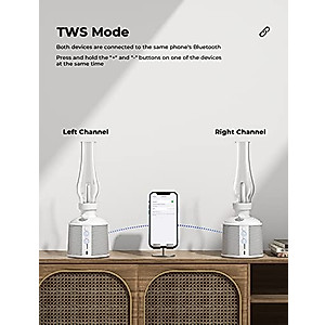 GOLUMUP Bluetooth Speaker with Lights 2700K Led Bluetooth Speaker with Infinite Dimming, 10W Audio Output, 24 Hours Long Battery Life, IPX4 Suitable for Indoor and Outdoor Use