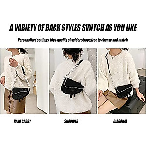 Rhinestone Saddle Bag for Women Rhinestone Crossbody Evening Bag,Clutch Bag Rhinestone Handbag Leather Crossbody Shoulder Purse (Silver)