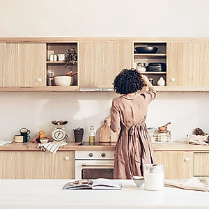 Heroad Brand Wood Contact Paper for Cabinets Natural Wood Grain Contact Paper Light Wood Wallpaper Peel and Stick Wallpaper Film Kitchen Cabinet Shelf Drawer Liner Mapel Vinyl Decorative 17.7”x78.7