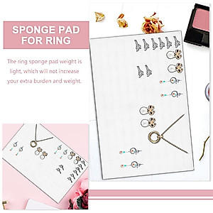Zerodeko 10pcs Jewelry Box Pad Sponge Tray Sponge Insert Trays Earring Display Pad Jewelry Display Pad Earrings A Necklace Trinket Tray Ring Display Sponge Mat Ear Stud Holder