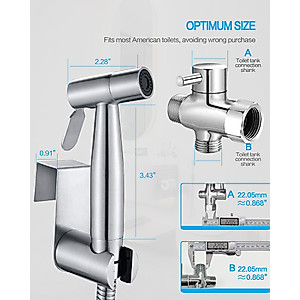 Handheld Bidet Sprayer for Toilet-Toilet Bidet Sprayer with Adjustable Water Pressure Control for Feminine Wash, Stainless Steel Brushed Nickel Cloth Diaper Bidet Toilet Bidet for Baby Wash