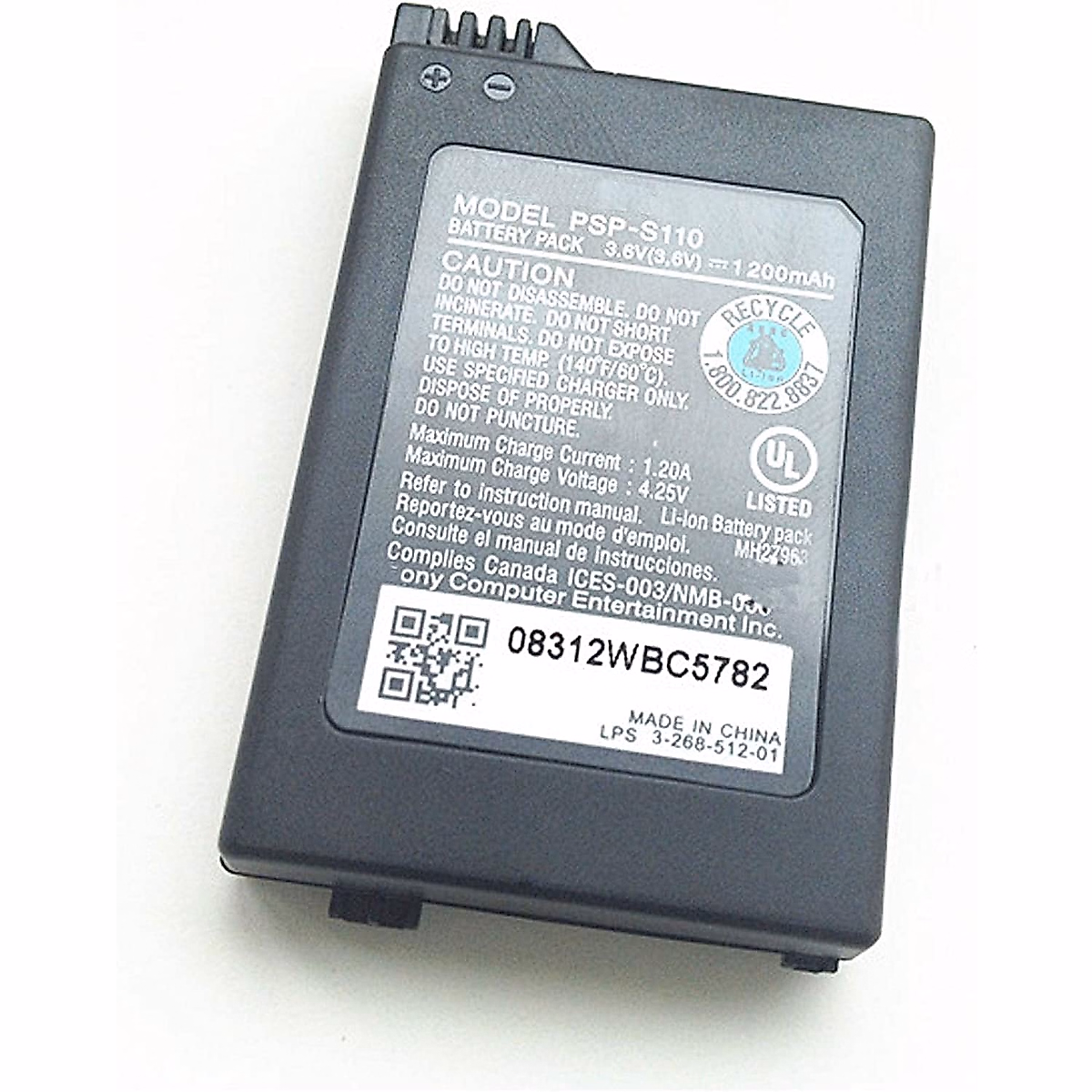 EXMUMCMR PSP-S110 Battery,Compatible with Sony SP-S110 Battery for PSP 2000/3000 PSPS110 Console PSPS110 Series 1200mAh 3.6V