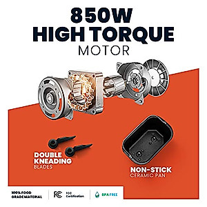 SAKI 3 LB Large Bread Maker Machine, 12-in-1 Programmable Large Bread Machine, with Nonstick Ceramic Bread Pan & Large Digital Touch Panel, 3 Loaf Sizes with 3 Crust Colors Options, Keep Warm Mode