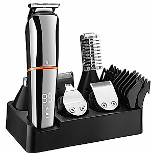 Hair Clippers Kit for Men, Multi-Function 6-in-1 Cordless USB Rechargeable Waterproof Hair Trimmer, Men's Grooming Kit