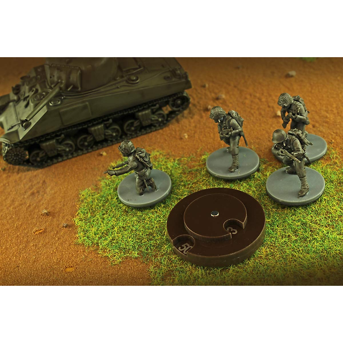 LITKO Circle Combat Dials | Wound Health Tracker | Life Counter | Tabletop Games | Collectible Card Games | Living Card Games | Role Playing | RPG | 0-100 (Brown)