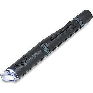 Carson MicroPen LED Lighted 24x-53x Magnification Microscope Pen (MP-300), Black