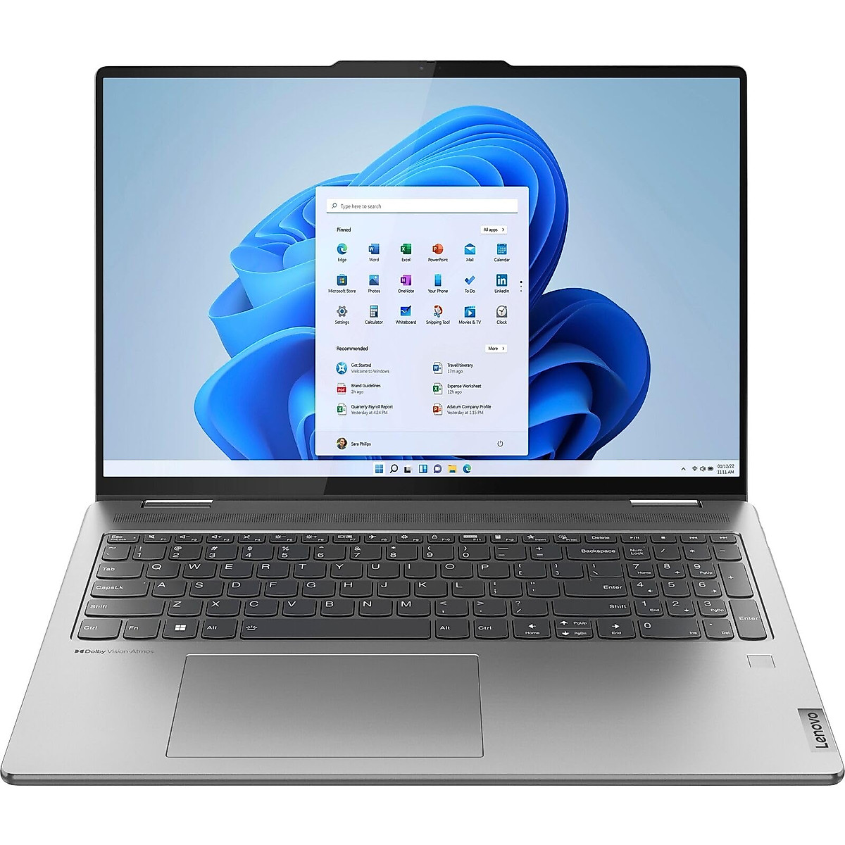 Lenovo Yoga 7 16 2-in-1 Laptop 16"" WUXGA IPS Touchscreen AMD Hexa-Core Ryzen 5 7535U (Beats i7-1255U) 8GB RAM 512GB SSD Radeon 660M Graphic Backlit Fingerprint Reader Win11 + HDMI Cable, Gray