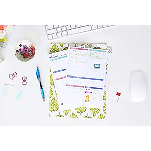 bloom daily planners Double Sided Daily Planning System Tear Off To Do Pad - Teal - 6" x 9"