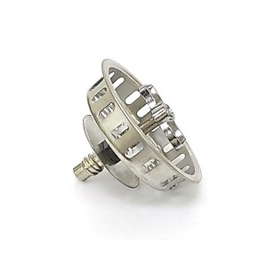 Twist Lock Basket Strainer Replacement (Premium 304 Stainless Steel Construction) for 3-1/2" Spin and Seal Drains W/Threaded Stopper Function-VARNAHOME