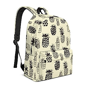 Pineapple Backpack Lightweight Backpacks Durable Laptop Backpack Shoulders Bag Hiking Travel Bag Casual Daypack
