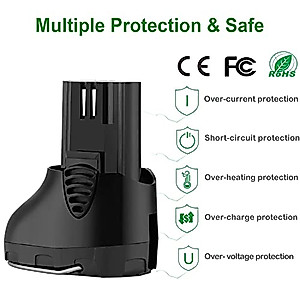 Hanaix 10.8V 3.0Ah Battery Compatible with Dremel 855-02 855-01 8000-01 8001-01 8001-02 Li-ion Replacement for Dremel 10.8v Battery