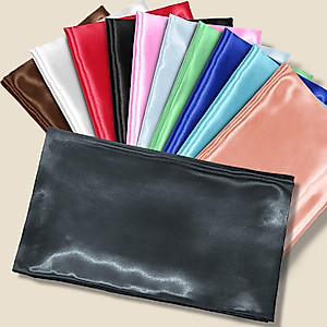 DLCFLF Grey Satin Fabric by The Yard, 2 Yards Charmeuse Satin Fabric 60 Inch Wide, Silky Satin Fabric for Bridal, Wedding, DIY Crafts, Sewing, Costumes, Shiny Cloth Fabric