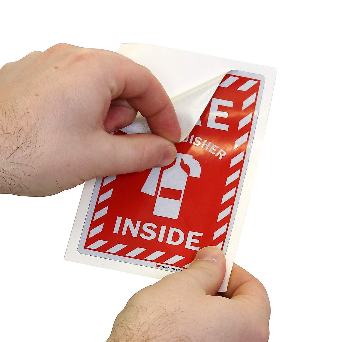 SmartSign Fire Extinguisher Inside Label | 4" x 6" Engineer Grade Reflective, Pack of 3, Made in USA