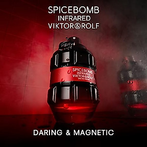 Viktor&Rolf - Spicebomb Infrared Eau de Parfum - Woody & Spicy - Cologne for Men - With Notes of Leather & Cinnamon - 3 Fl Oz