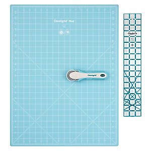 Omnigrid Folding Kit Mt/Cut/Rlr, Large, Blue