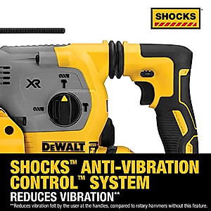 DEWALT 20V MAX* XR Rotary Hammer, SDS Plus Kit, 1-1/8-Inch (DCH293R2)