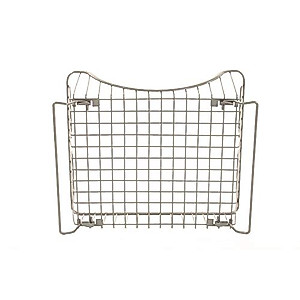 Spectrum Diversified Ashley Stackable Tray, Wire Basket with Raised Feet and Looped Handles Modular Stacking Bin System for Kitchen Countertop & Desk Organization, Satin Nickel