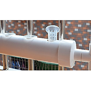 INTBUYING Wall-Mounted PVC Hydroponics Growing System 54 Plant Sites 6 Pipes Hydroponic Grow Kit Garden System Vegetable Tool with Pump