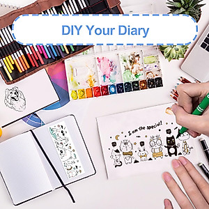 HOTCOLOR T02/M02X White Thermal Paper-10-Year Sticky Compatible With Phomemo/Memoking M02/T02 Mini Printer 50mmx3.7m for Journal Photo Texts Study Notes and More, 3 Rolls