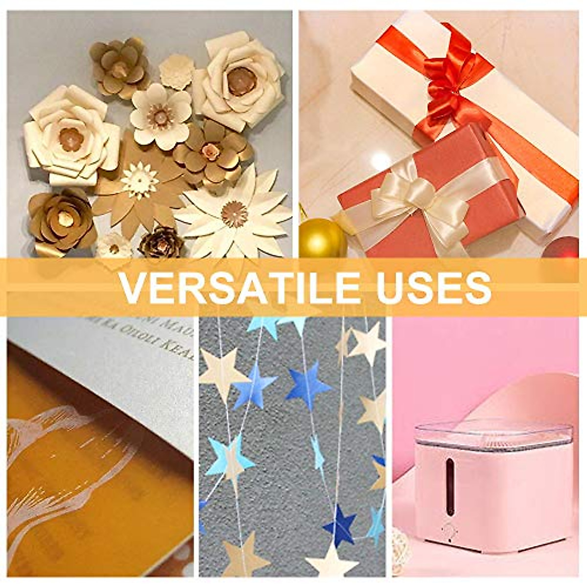 UCEC Cardstock Paper, 8.5'' x 11'', 60 Sheets 20 Colors, Shimmer Cardstock Paper, Double-Sided Rainbow Bright Card stock Paper for DIY Art, Crafts, Scrapbook, Card Making, School Supplies, 250 GSM