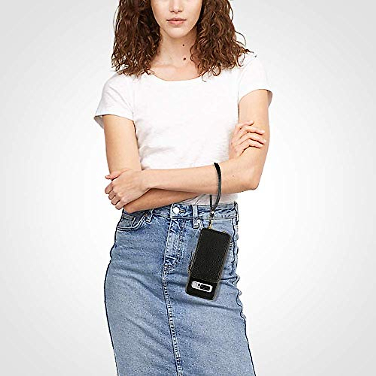 ZVE Samsung Galaxy Note 8 Wallet Case, Galaxy Note 8 Case with Credit Card Holder Crossbody Chain Wristlet Zipper Purse Handbag Protective Shockproof Case Cover for Samsung Galaxy Note 8 6.3"- Black