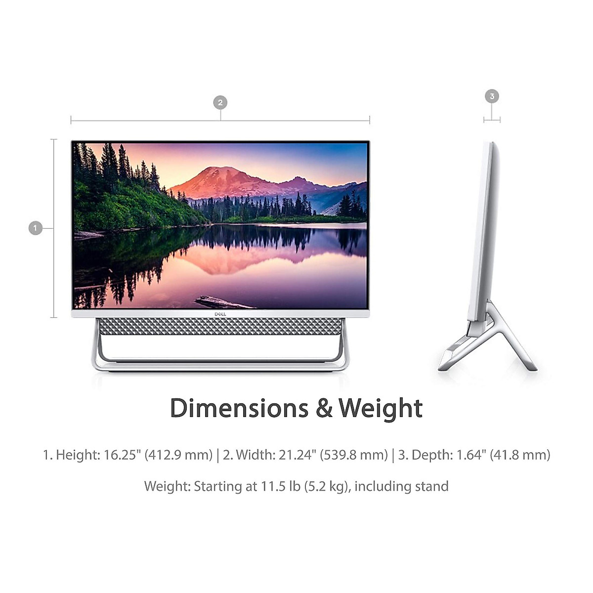 DELL 2021 Inspiron 24 5000 All-in-One Desktop, 24" FHD Touchscreen, i7-1165G7, GeForce MX330, 16GB RAM, 512GB SSD + 1TB HDD, Webcam, WiFi 6, Bluetooth 5.1, Wireless Keyboard and Mouse, Win 10 Home