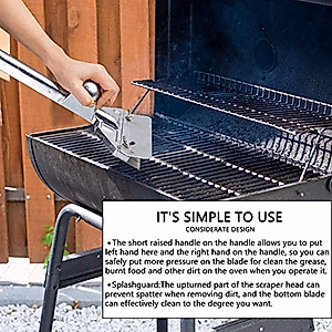 LRui Grill Scraper Heavy Duty Griddle Scraper Set with 5 Replacement Blades Flat Top Grill Accessories Griddle Cleaning Kit,for Outdoor Grill Cleaning