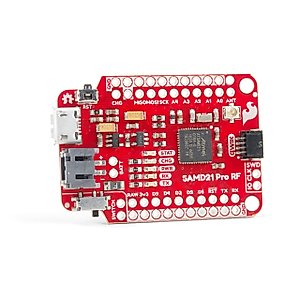 SparkFun Pro RF - LoRa, 915MHz (SAMD21) - Wireless Board Easy-to-use IoT Qwiic Enabled microcontroller 915MHz ISM Band Reinforced Micro-B USB Connector Included u.FL Antenna Connector
