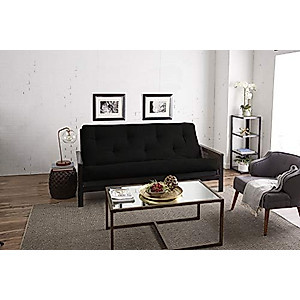 Trupedic Poly Solid Full Futon Mattress, 10-inch, Black