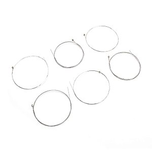 Geesatis 2 Set of 6 Electric Guitar Strings Single Electric Guitar Strings Replacement Steel String, E-1st, B-2nd, G-3rd, D-4th, A-5th, E-6th, Silver, Clear and Beautiful Tone
