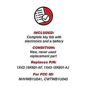 KeylessOption Keyless Entry Remote Control Car Flip Key Fob Replacement for Jaguar NHVWB1U241