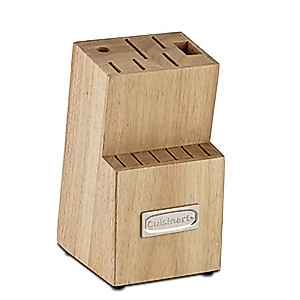 Cuisinart C77TR-14BLK Triple Rivet Collection 14-Slot Cutlery Block, Natural Wood