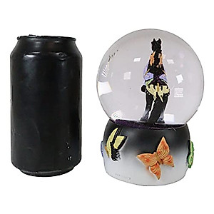 Ebros Gift Trail of Painted Ponies Western Metamorphosis Butterflies Black Beauty Horse Glitter Water Globe 5.25" Tall Farmhouse Ranch Cabin Country Snow Globes Collectible Figurine