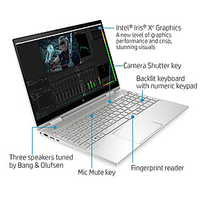 HP Newest Envy x360 Convert 15.6" FHD IPS Touchscreen Premium 2-in-1 Laptop, 11th Gen Intel Quad-Core i5-1135G7, 16GB RAM, 2TB PCIe SSD, Backlit Keyboard, Fingerprint, Windows 10 Pro + HDMI Cable