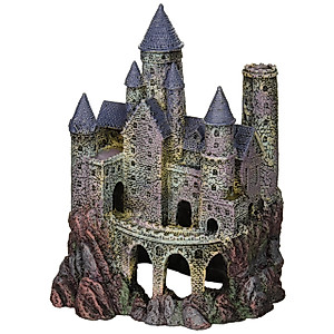 Penn-Plax Age-of-Magic Wizard’s Castle Aquarium Decoration – Safe for Freshwater and Saltwater Fish Tanks – Large
