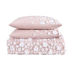 Christian Siriano Confetti Flowers Duvet Set King, Blush