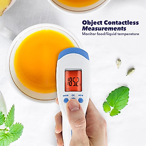 Equinox International, Digital Forehead Thermometer - Thermometer for Adults - No Touch Thermometer (Non Contact) - Body/Surface/Room Temperature Scanner � LCD Display Ideal for Whole Family & Babies