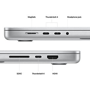 Apple (CTO) 16-in MacBook Pro: M2 Pro 12-Core CPU 19-core GPU 32GB 512GB Silver - Z177000E7 (Jan 23)