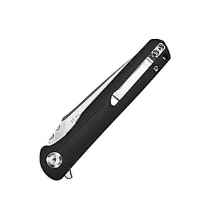 Sitivien ST101 Folding Knife, D2 Steel Blade+G10 Handle Tool Knife, EDC Pocket Knife for Outdoor, Camping, Hunting, Survival (Black)