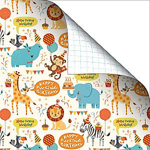 LivingFancy Happy Fucking Birthday Wrapping Paper