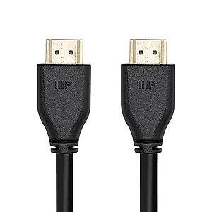 Monoprice 8K Certified Ultra High Speed HDMI 2.1 Cable - 3 Feet - Black | 48Gbps, Compatible with Sony PlayStation 5, PlayStation 5 Digital Edition, Microsoft Xbox Series X, and Xbox Series S
