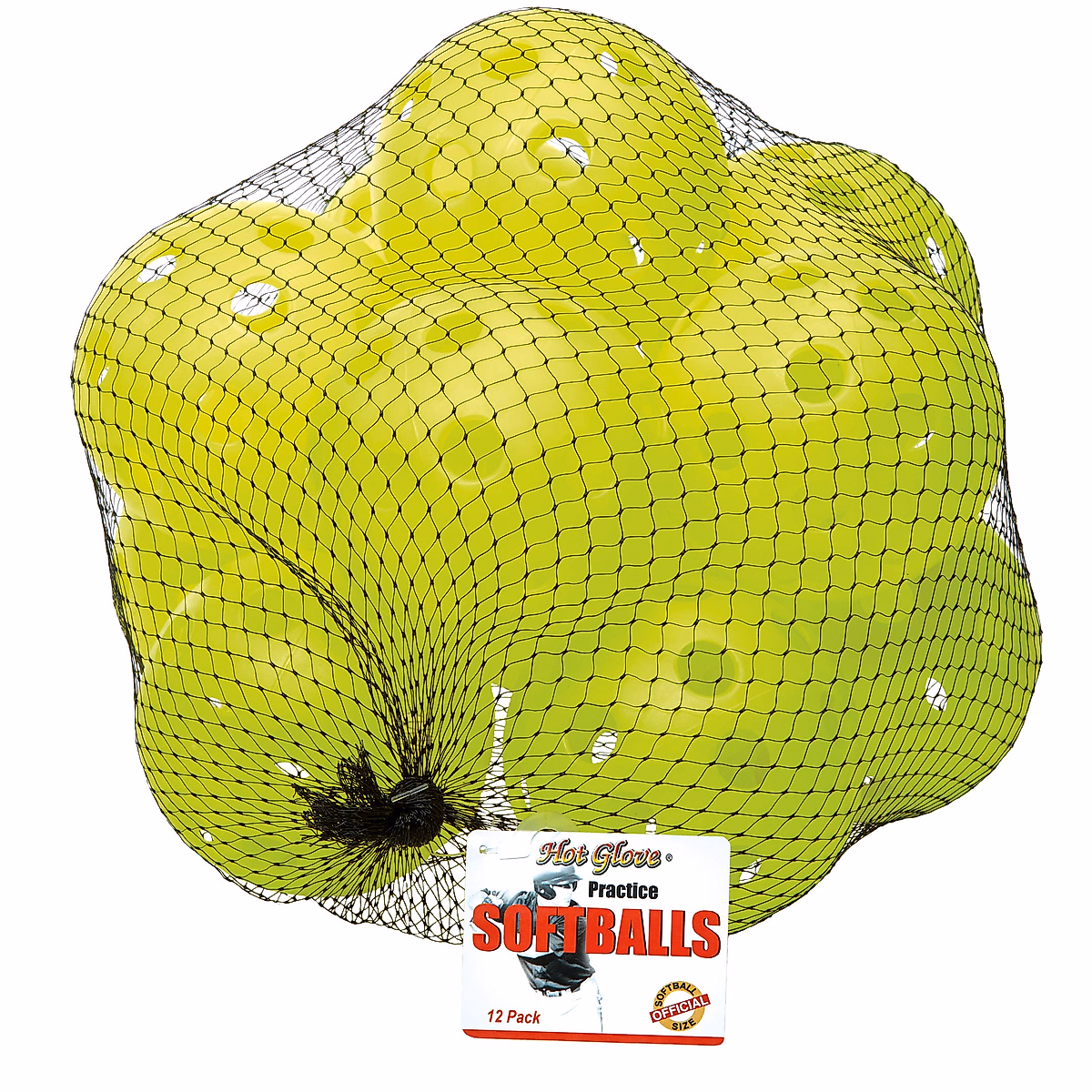 Hot Glove Optic Yellow Sports Practice Softballs (Pack of 12)