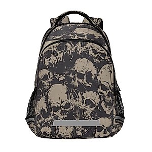 YoCosy Vintage Skull Gothic Skeleton Backpack School Bookbag Laptop Purse Casual Daypack for Teen Girls Women Boys Men College Travel