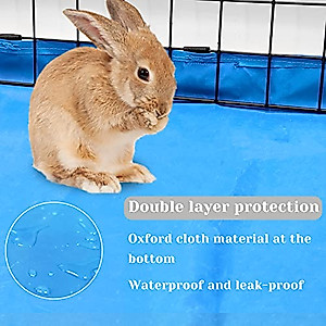 47x24 Guinea Pig Cage Liners Small Animal Habitat Canvas Bottom Liner Chinchilla Waterproof Oxford Cloth Cage Liners Pads Small Animals Cage Bedding Accessories for Ferrets Rabbits Hedgehog（Blue）