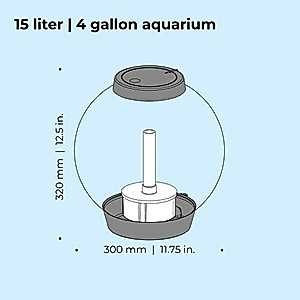 Classic 15 Aquarium with Standard Light - 4 Gallon, Silver