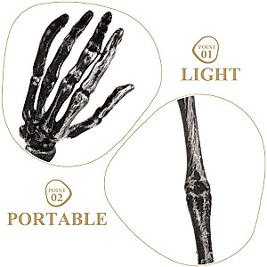 Skeleton Hands 2pcs Salad Spoon Skeleton Hand Spoon Skull Claw Spoon Hallowen Party Tableware Funny Pasta Fork for Halloween Party Favors Plastic Salad Tongs