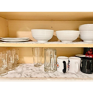 Shelf Liners for Kitchen Cabinets Non Adhesive 10 Inch Wide X 20 Ft Strong Grip Cabinet Drawer Liner Non Slip Waterproof Marble Printed Mat for Shelves Cupboard Closet Fridge Bathroom Drawer Mat